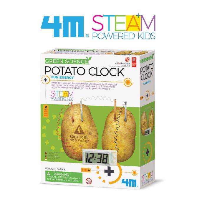 4M Steam Education Toys - Green Science / Potato Clock | Lazada
