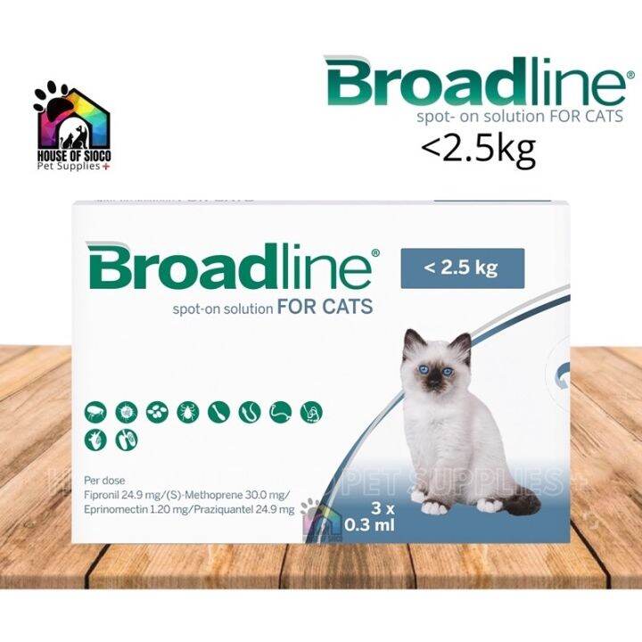 In stock- Broadline Spot-on for Cats 2.5kg (3 x 0.3ml) | Lazada PH