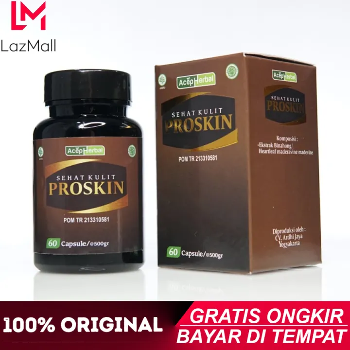 Proskin Asli 100% Original - HALAL BPOM - Kapsul Herbal Ekstrak Daun ...