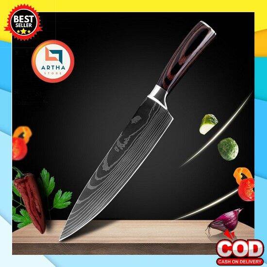 Pisau Tajam Super Baja Belebat Stainless Besar Lading Set Dapur Badik ...