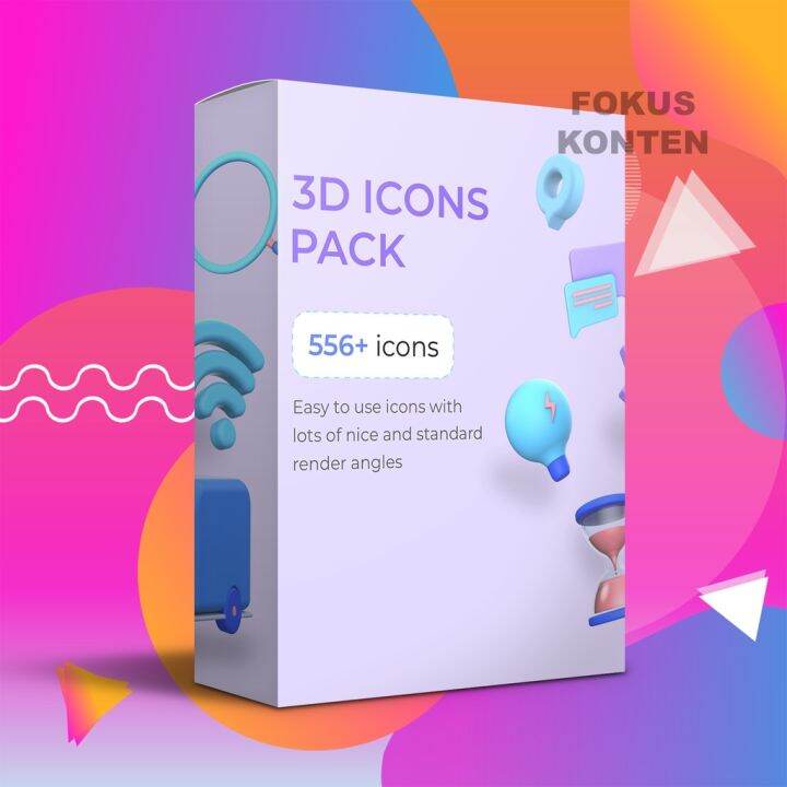 556 Asset 3D Icons Pack PNG HD Hires - Template | Lazada Indonesia