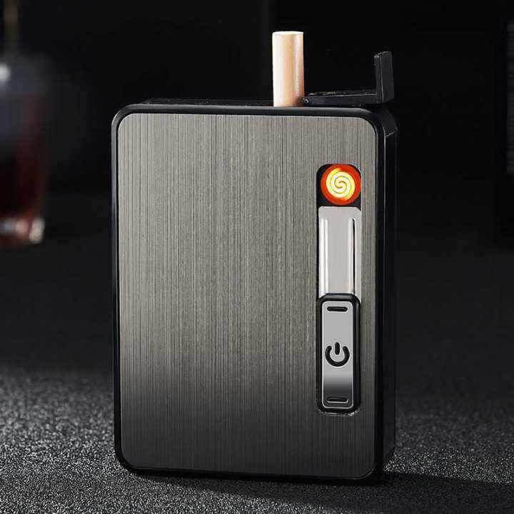 Focus Firetric Kotak Rokok Cigarette Box 10 Slot dengan Korek Gas ...