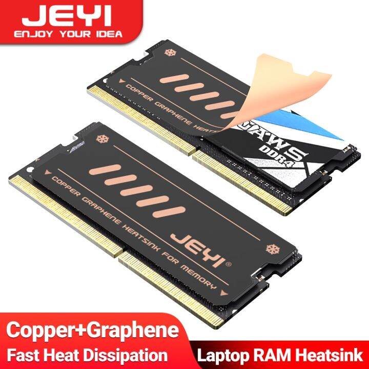 JEYI Graphene Laptop RAM Heatsink, Dual-Layer Graphene and Copper Foil Design Cooler Memory ...