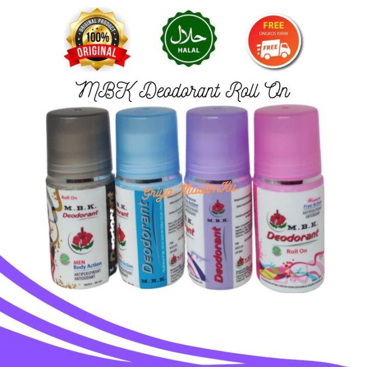 GMK - MBK Deodorant Roll On isi 4 warna MIx Original 100%, Bahan Herbal ...