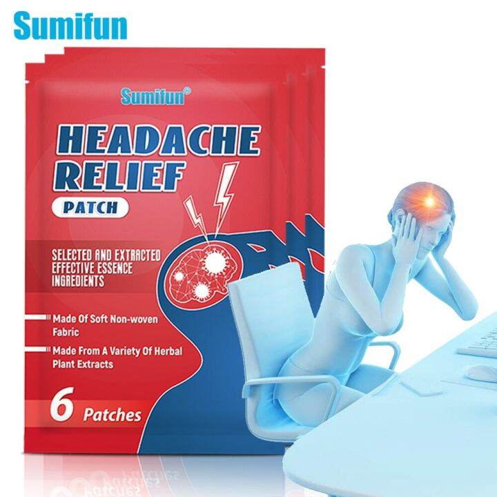 Sumifun Headache Relief Patch Treat Dizzy Migraine Sickness Dizziness ...