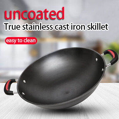 (32cm-48cm) Cooker King Cast Iron Wok Kuali Cookware Induction Bottom ...