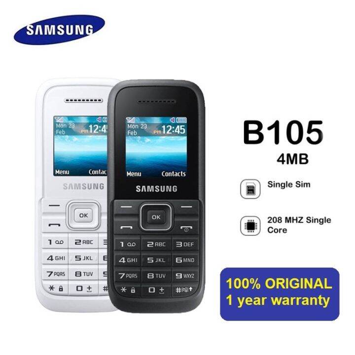 Original Samsung B105 Keystone 3 Brandnew Basic Keypad Back-up Phone ...