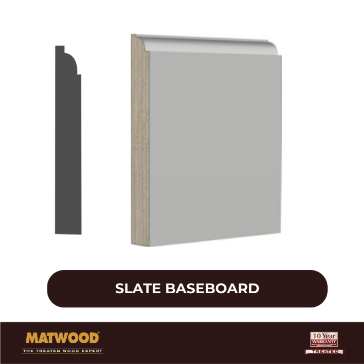 Matimco Matwood Moulding SLATE BASEBOARD 8 feet / 10 feet | Lazada PH