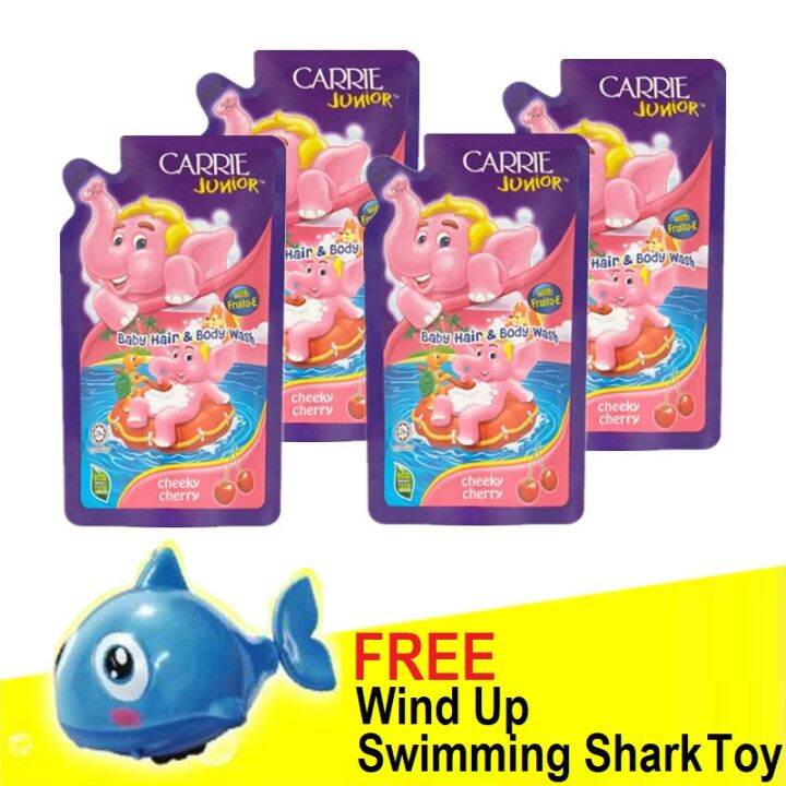 Carrie Junior Hair & Body Wash (Cheeky Cherry) Refill 500g x4 with Free ...