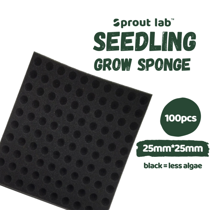 Sprout lab | 100 pcs Grow Sponge Cubes (Black) | Hydroponics Plant ...