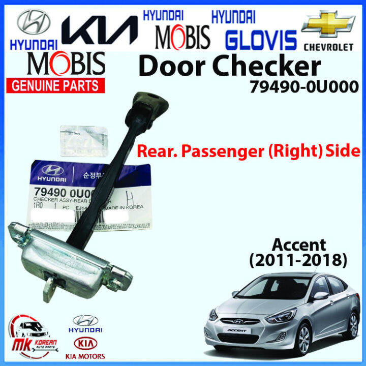 [GENUINE] Door Checker for Accent(2011-2018). Rear. Passenger (Right) Side. 79490-0U000. GENUINE ...