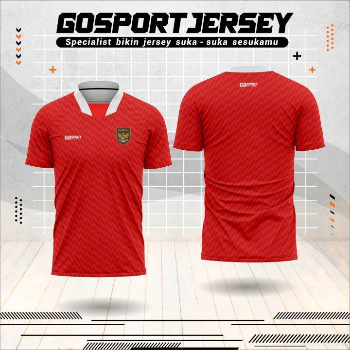 Jersey Timnas Indonesia Terbaru Kerah Custom, Jersey Timnas Premium ...