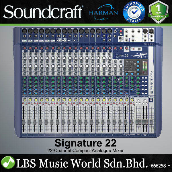 Soundcraft Signature 22 Channel Professional Audio Mixer Compact ...