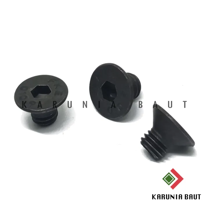 BAUT JFL VERSENG M4 BAJA HITAM DIAMETER DRAT 4 MM PITCH DRAT 0.7 MM KUNCI L HEXAGON 2.5 MM ...