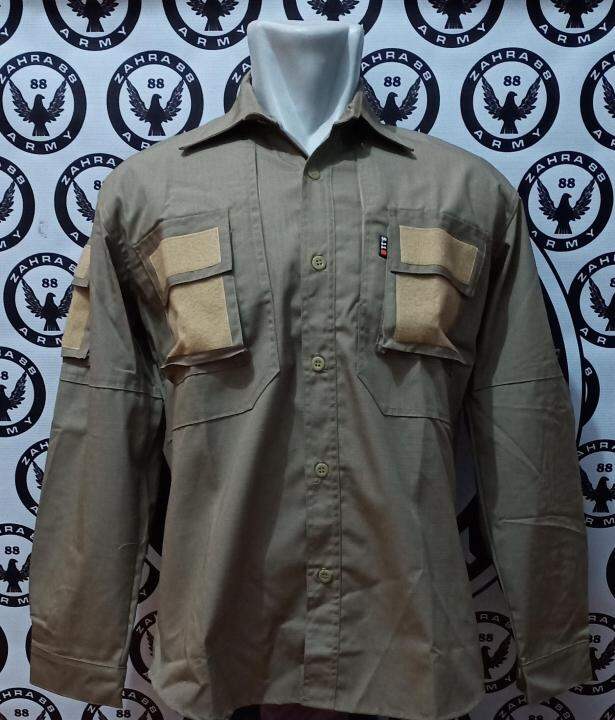 Kemeja Tactical Cream | Lazada Indonesia