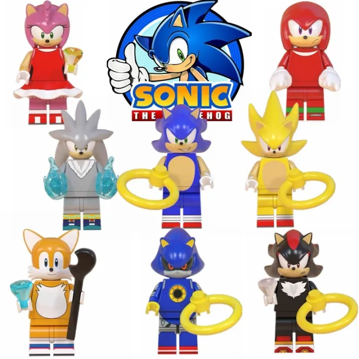 Sonic the Hedgehog Game Minifigures Amy Rose Shadow Nakkururu Building ...