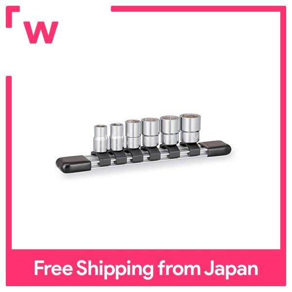 TONE Socket Set (Hexagonal / with Holder) HS206 Drive 6.35mm (1/4 ...