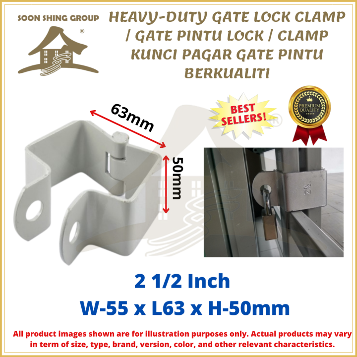 HEAVY DUTY GATE LOCK CLAMP / GATE PINTU LOCK / CLAMP KUNCI PAGAR GATE ...