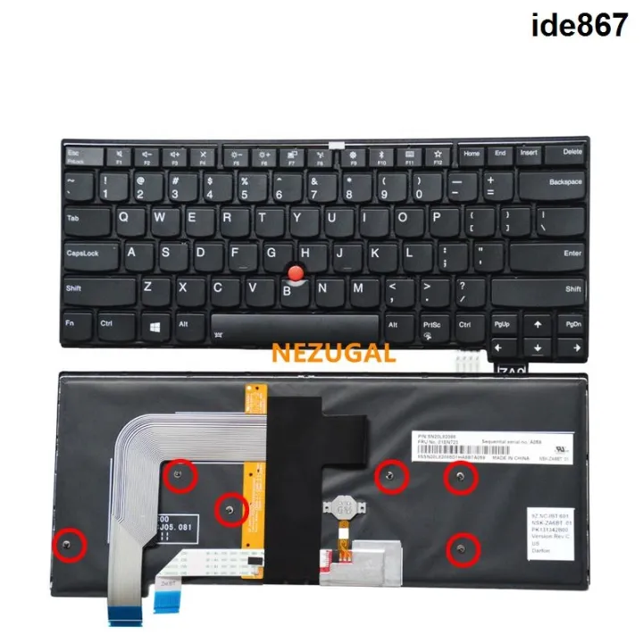 Laptop US English backlight Keyboard for Lenovo Thinkpad 13 T460s T470s ...