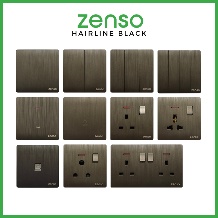 ZENSO Grande 13A Universal Switch Socket Outlet / Telephone Socket ...
