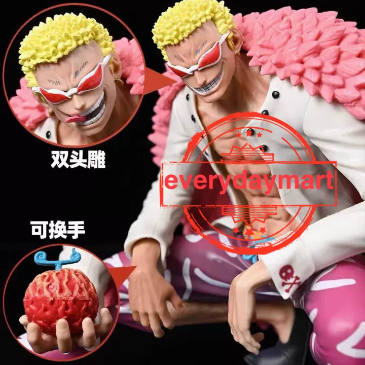 ONE PIECE💥DOFLAMINGO DONQUIXOTE SITTING POSE TWO HEAD SCULPTS💥ACTION ...