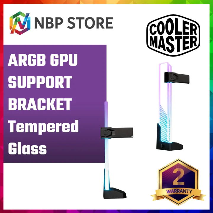 Cooler Master ARGB GPU Tempered Glass Support Bracket / GPU Holder (MCA ...