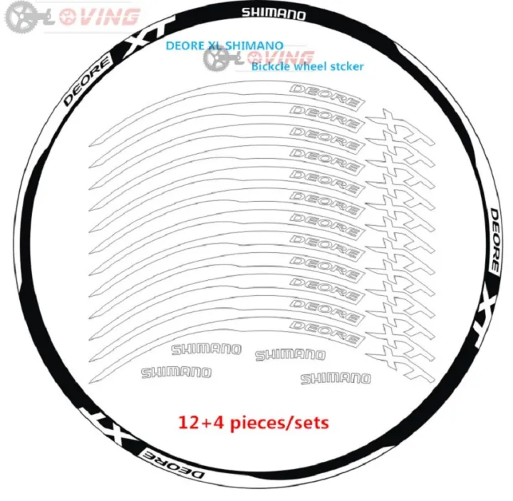 XT 2Wheels/ Set Mountain Bike MTB Rim Decals 26 "27.5" 29er Inch Wheel ...
