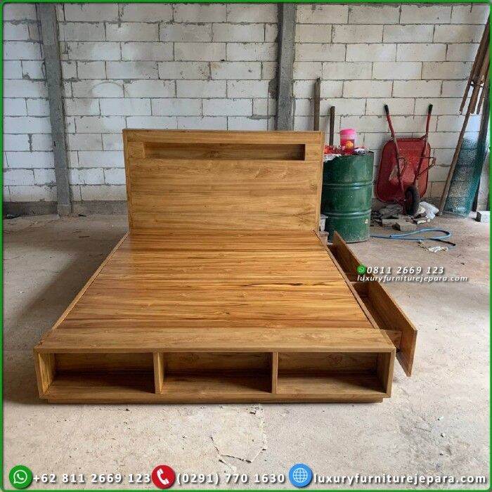 Tempat Tidur Jati Alas Balok Minimalis Divan Jati 160x200 Dipan Laci ...