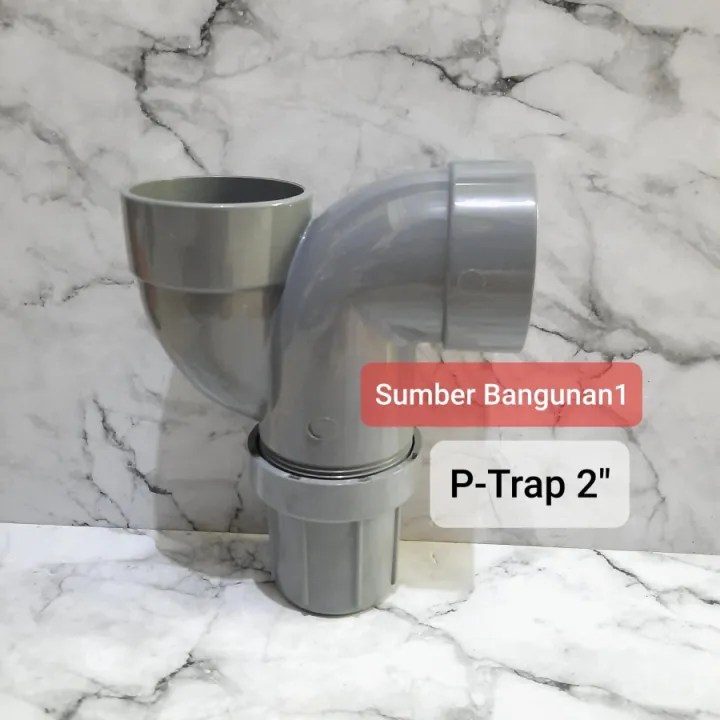 P Trap 2 inch keni leher angsa 2" fitting pipa pralon sambungan P-Trap ...