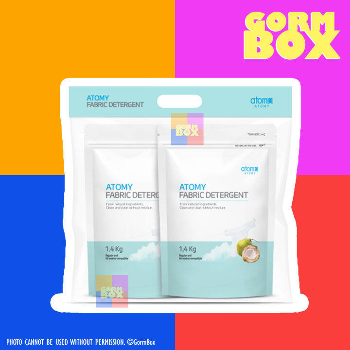 Plant-Based Surfactant Fabric Detergent (2 Pouches x 1.4kg) Atomy ...