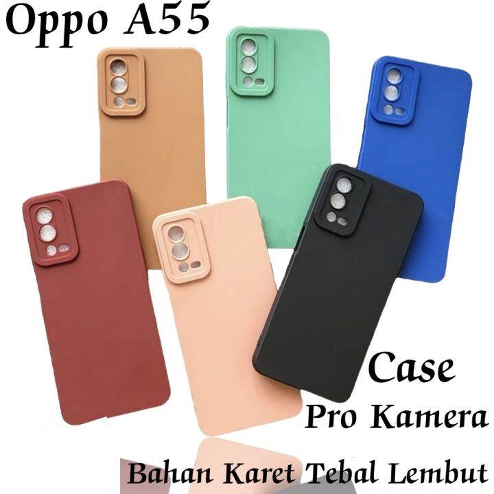 PRO CAMERA CASE OPPO A55 4G - SOFTCASE MACARON CASE WARNA KAMERA ...