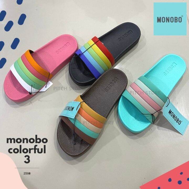 Monobo รองเท้าแตะแบบสวม รุ่น colorful 3 คละสี | Lazada.co.th