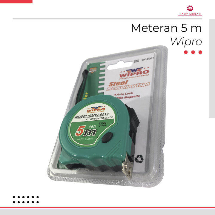 Wipro Roll meter 5 Meter Meteran Measuring Tape 5M x 19MM (RM97-0519 ...
