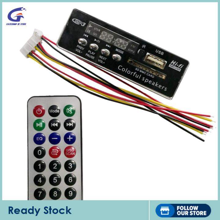 Gazechimp MP3 Audio Board Module 5V 12V with Remote Controller Decoding ...