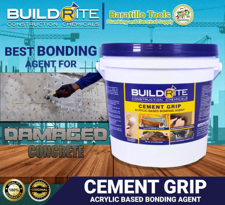 BUILDRITE CEMENT GRIP ACRYLIC BASED BONDING AGENT GALLON | Lazada PH
