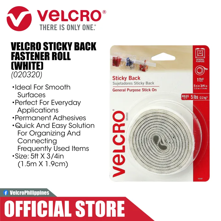 VELCRO General Purpose Sticky Back Fastener | Regular Strength | 1.5m x ...