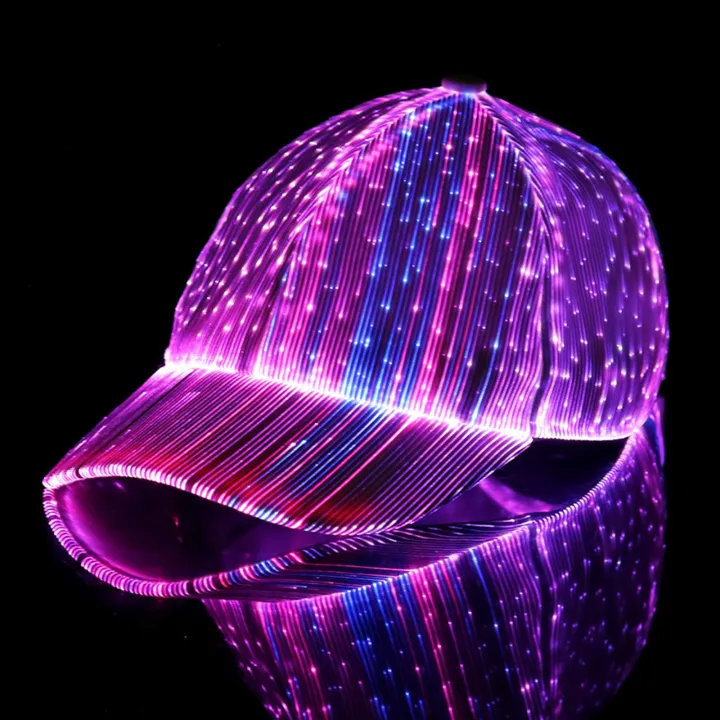 ZYSoil LED Fiber Optic Hat 11 Colors Flashing Luminous Hats for Club ...