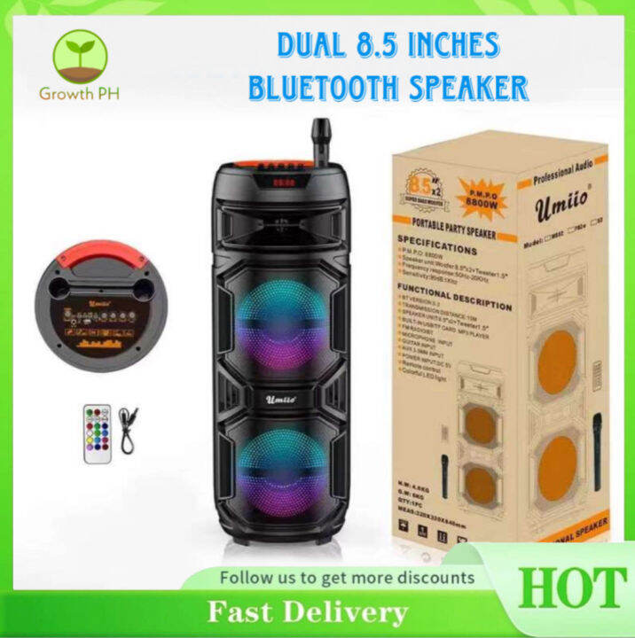 Wireless Portable Bluetooth Speaker Remote Big Karaoke Stereo Perfect ...