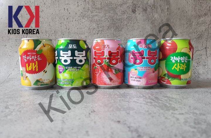 Haitai Bon Bon Crushed Juice Apple Strawberry Pear Grape Peach 238ml - Minuman Import Korea ...