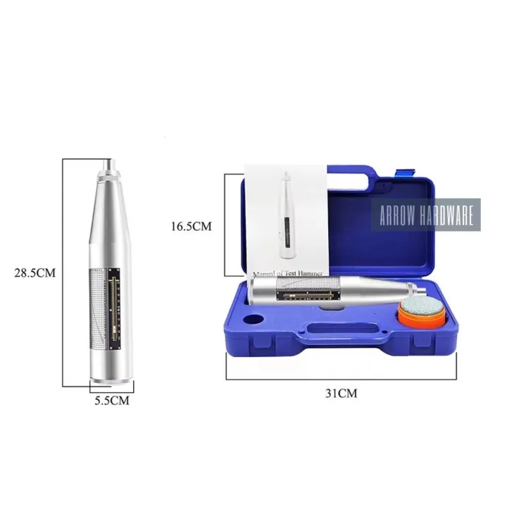 HT-225 Resiliometer Concrete Test Hammer Mortar Concrete Rebound Test ...