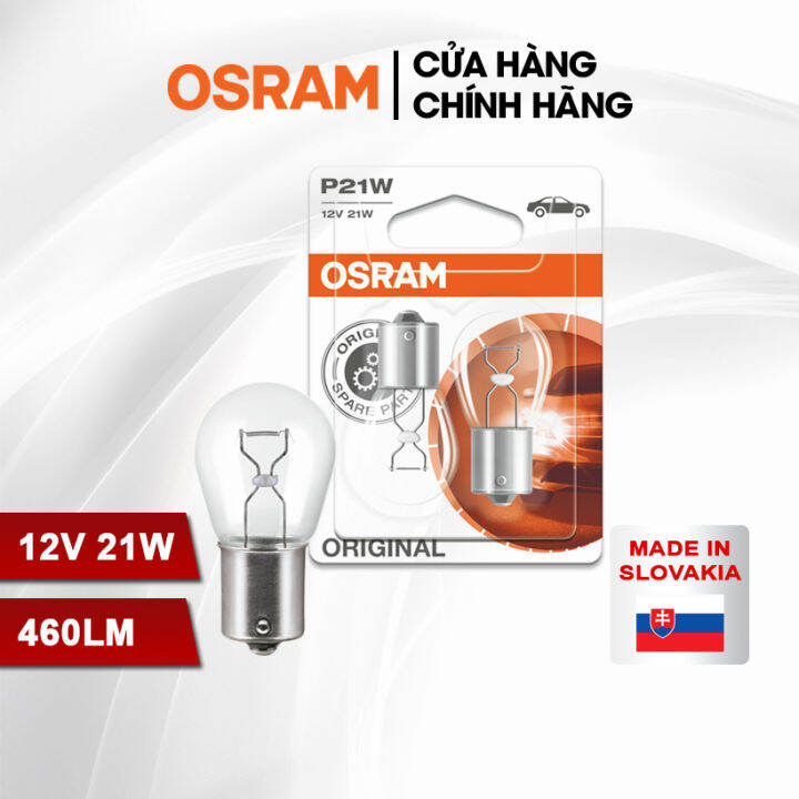 Combo 2 Bóng Đèn Sau 1 Tim OSRAM Original P21W 12V 21W (Chân Thẳng ...