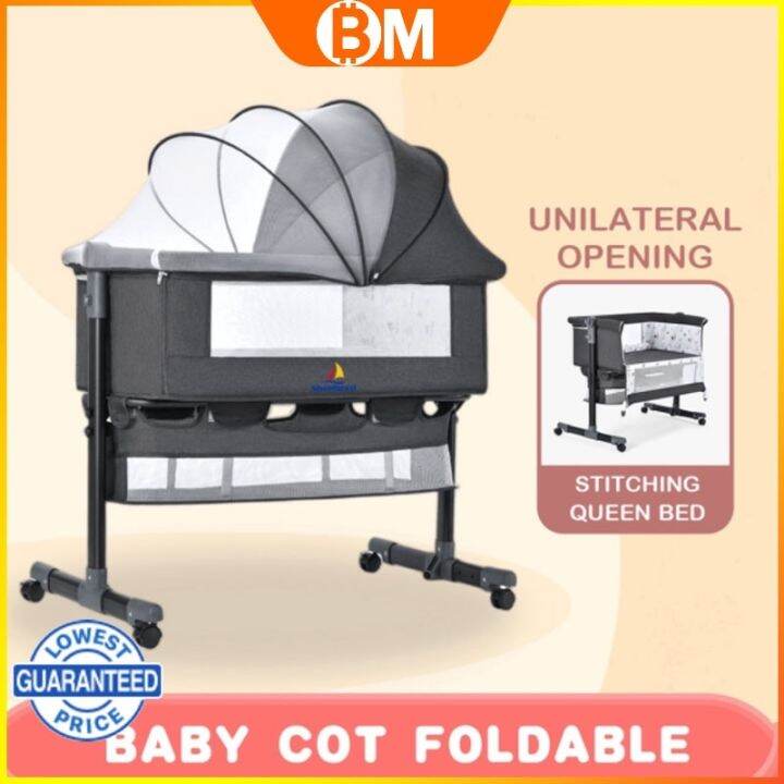 【COD】Baby Crib Liftable Baby Rocker Bassinet Bed Multifunctional Mobile ...