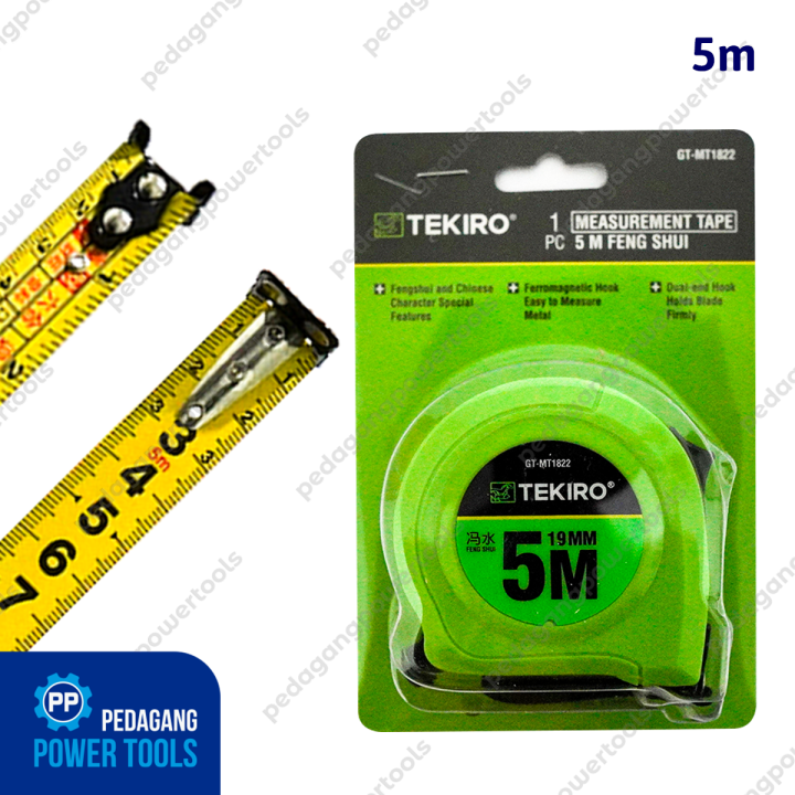 TEKIRO METERAN 5 METER FENG SHUI MEASURING TAPE ROL METER 5M GT-MT1822 ...