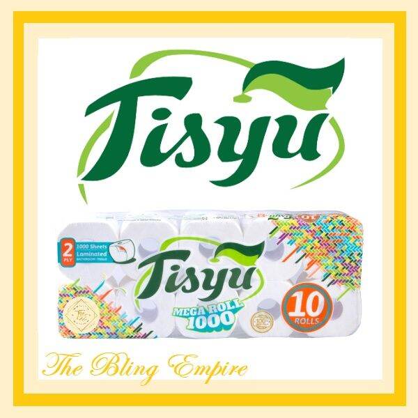 Tisyu Mega Bathroom Tissue 10 rolls 2ply 1000 sheets (New Packaging)ZBI ...