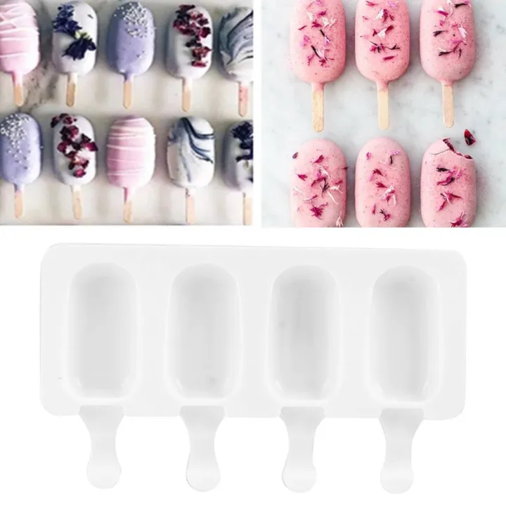 Ice Cream 4-Grid Mold Block แม่พิมพ์ Ice Bar Pole เครื่องทำไอติม ...
