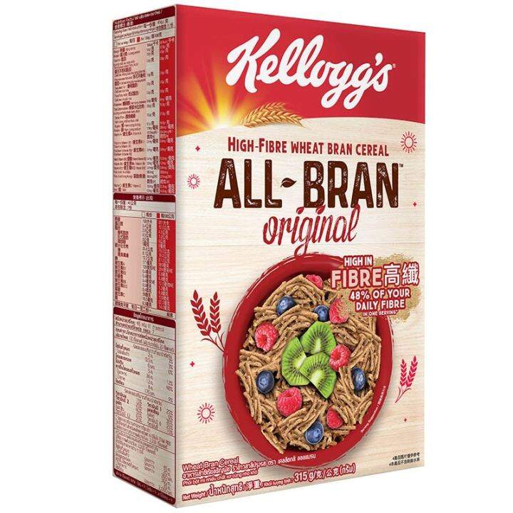 Kelloggs Cereal All Bran 315g. cereal ส่งฟรี Free Shipping เคลล็อกส์อาหารเช้ารำข้าวสาลี 315กรัม ...
