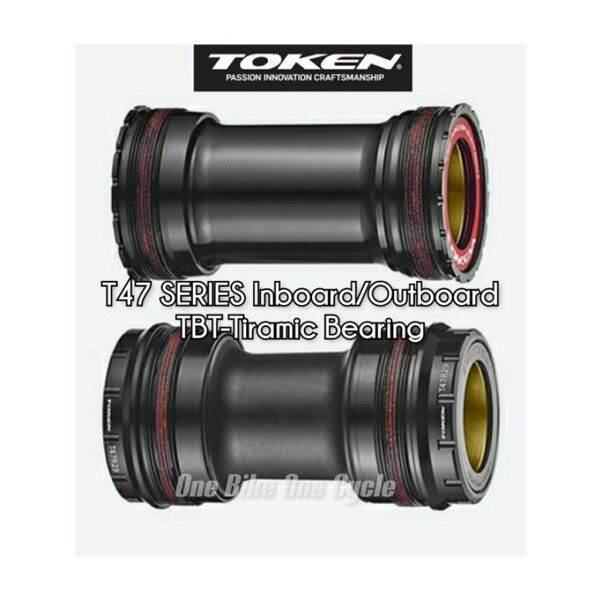 TOKEN T47 Series Bottom Bracket TBT Tiramic Bearing Inboard / Outboard For Shimano 24mm / SRAM ...