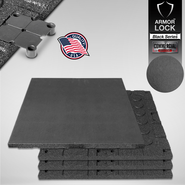 แผ่นยางกันกระแทก รุ่น ARMOR LOCK (สีดำ) ขนาด 50x50cm หนา 25มม | Lazada ...