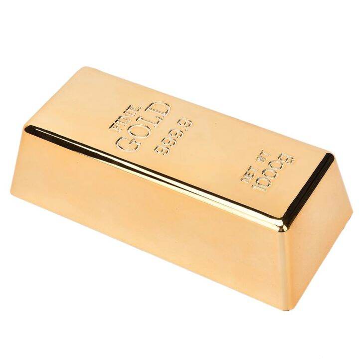 （HOT NEW）1 Pcs Gold Bar Bullion Door Stop PaperweightGold Brick Home ...