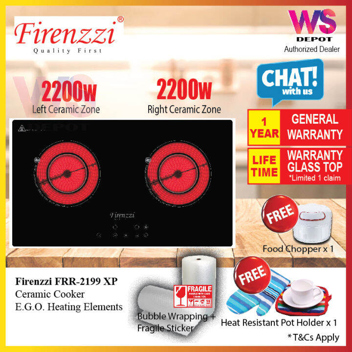 FIRENZZI FRR-2199 XP 2 Cooking Zones CERAMIC COOKER Built-in or ...